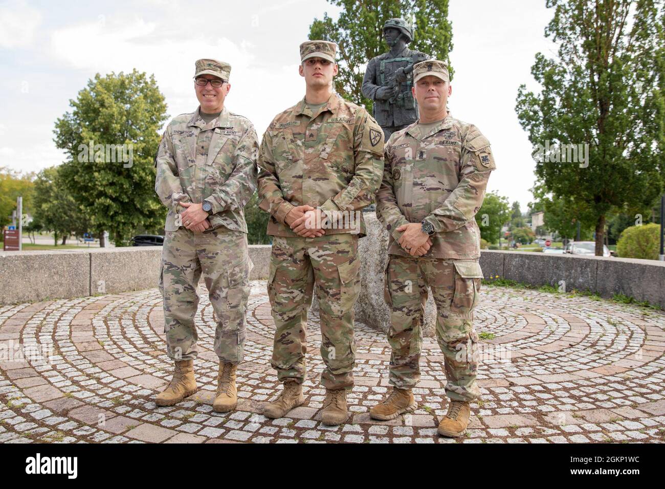 U.S. Army Brig. Gen. Mark W. Thompson, (Left) Command Surgeon, Regional ...