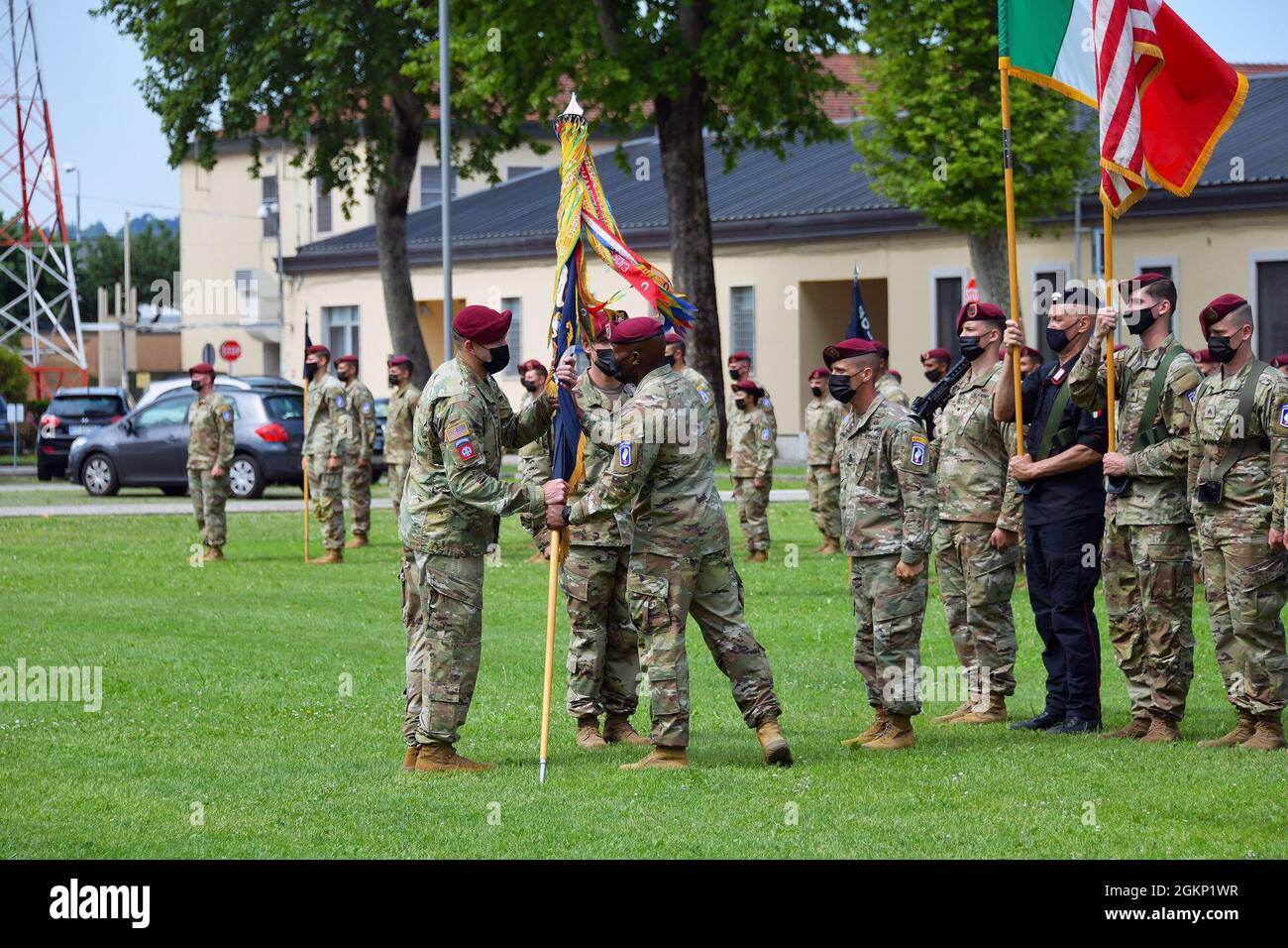 U.S. Army Lt. Col. Kitefre K. Oboho, outgoing commander, 1st Battalion ...