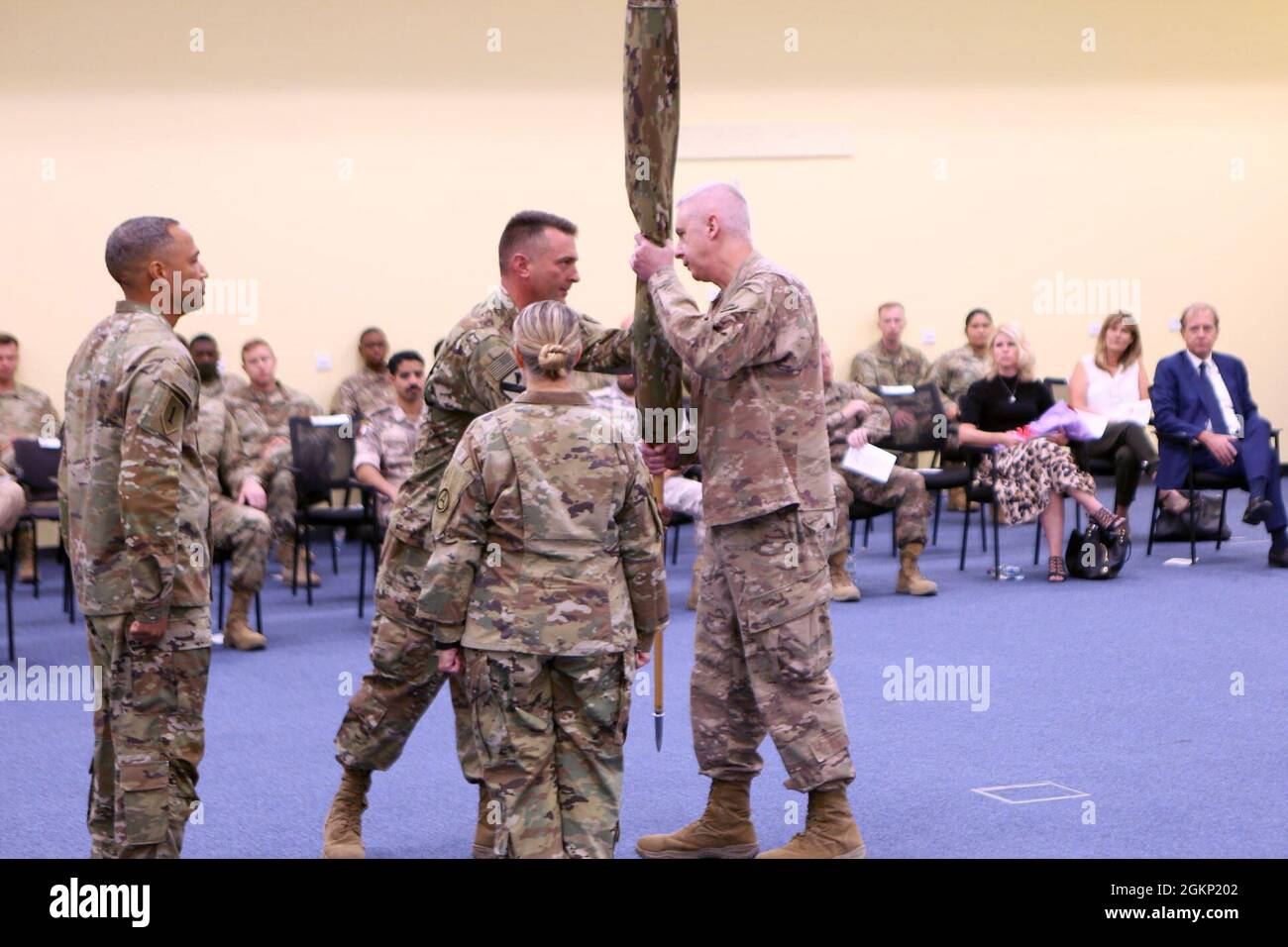 Col. Stephen A. Fabiano, commander of Area Support Group-Qatar, passes ...