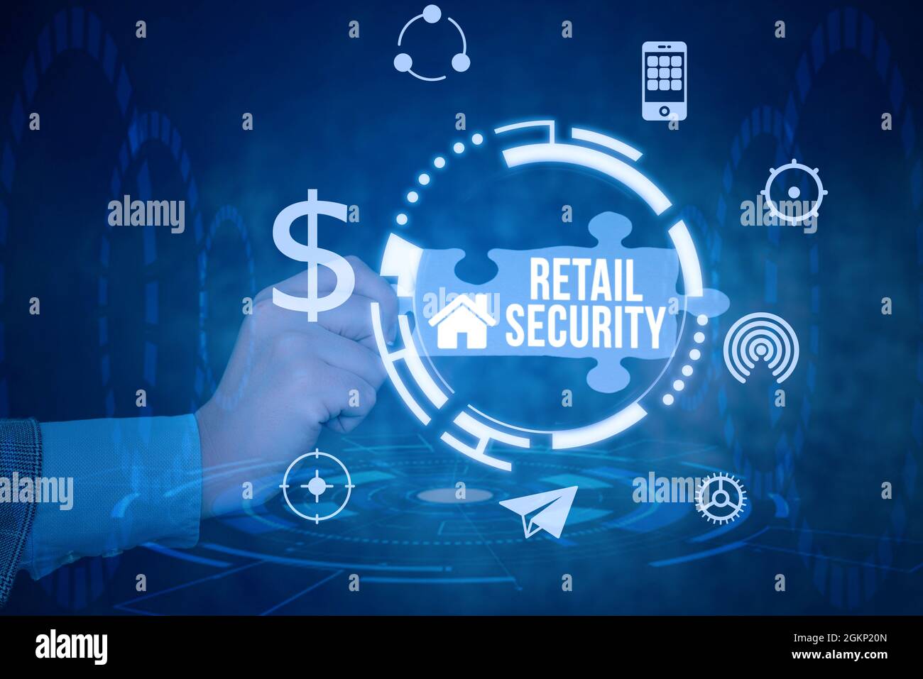 Sign displaying Retail Security. Business concept process which goods ...