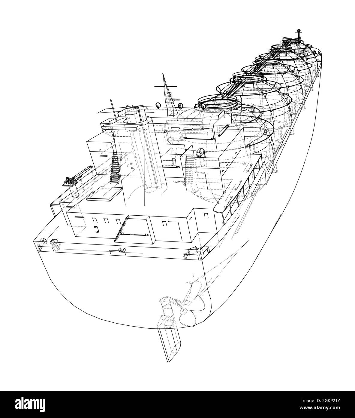 Large gas tanker or LNG carrier. Vector Stock Vector Image & Art - Alamy
