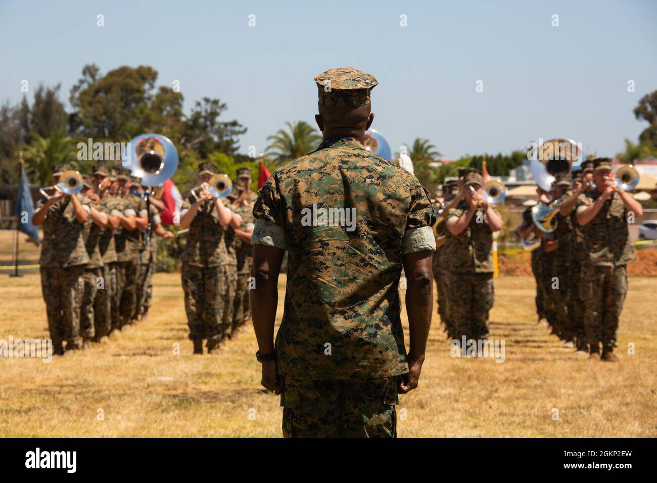 U.S. Marine Corps Lt. Col. Atiim O. Phillips incoming commanding ...