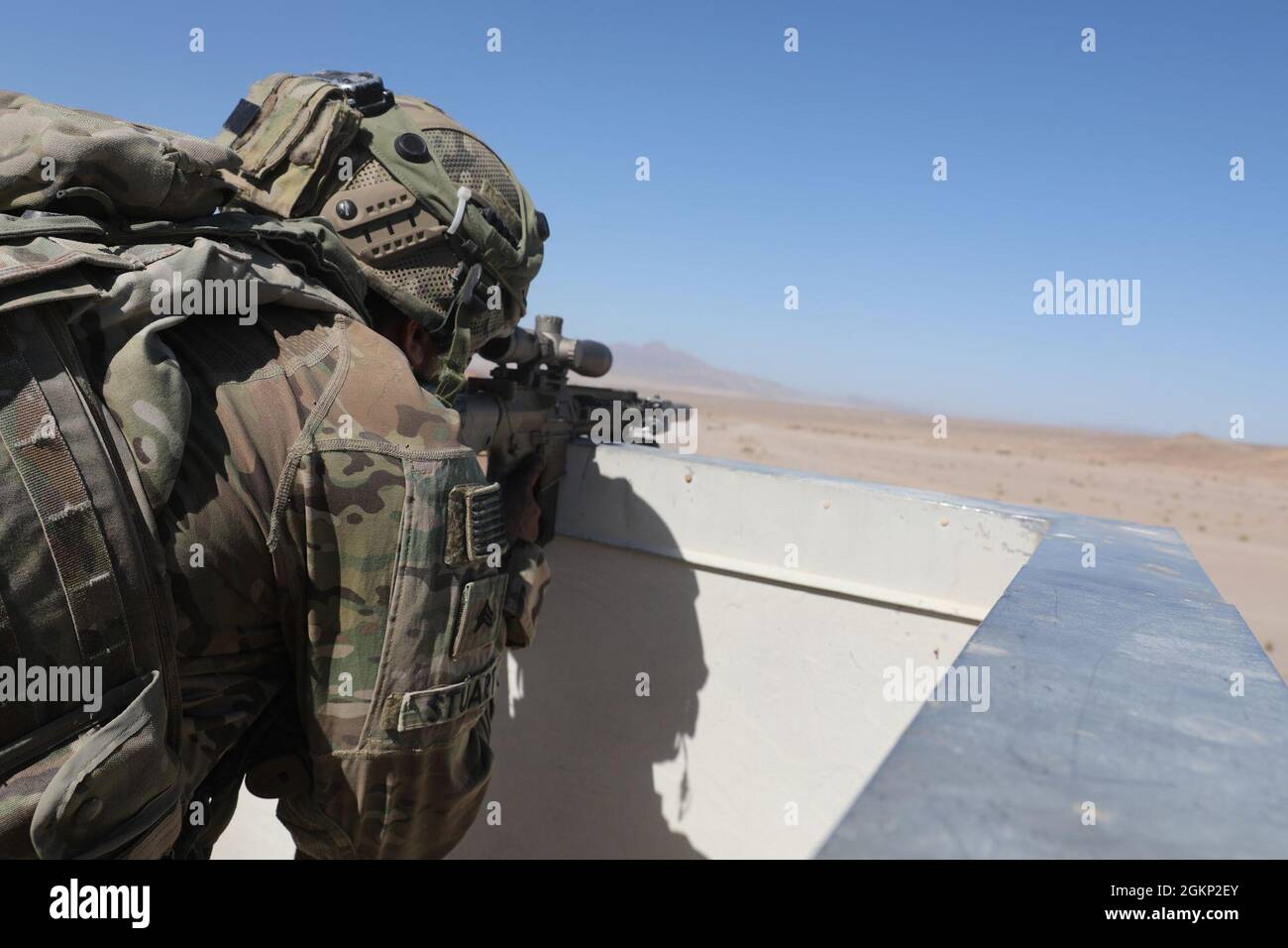 Sgt. James Stuart, a sniper, with the 1st Battalion, 1st Battalion ...