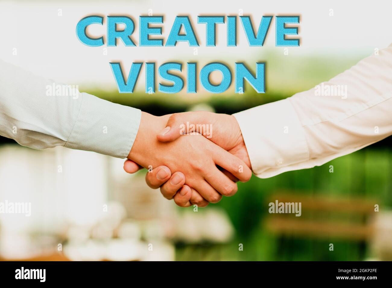 Conceptual display Creative Vision. Business overview process of ...