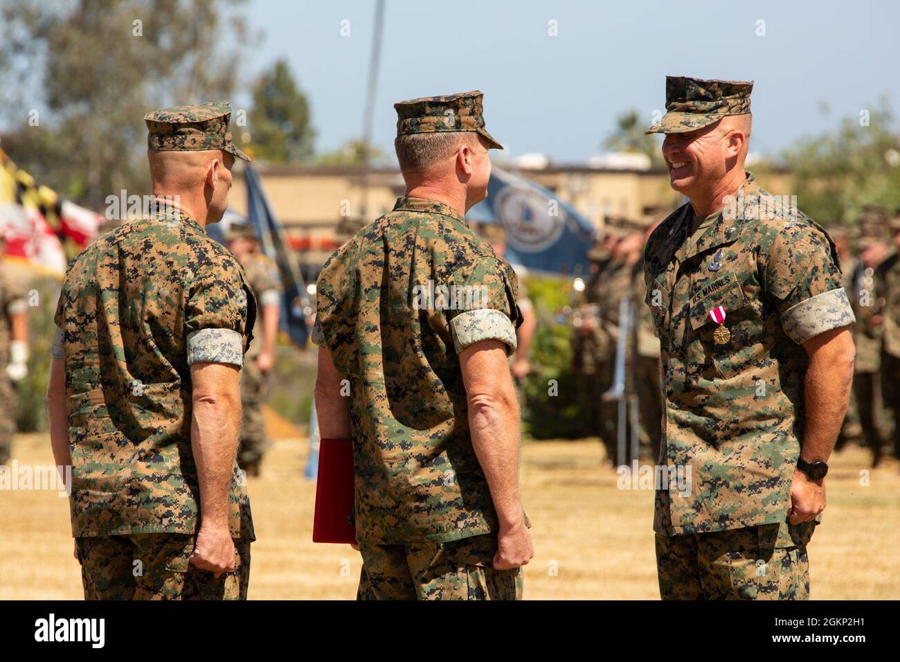 U.S. Marine Corps Lt. Col. Kurt M. Gall, outgoing commanding officer of ...