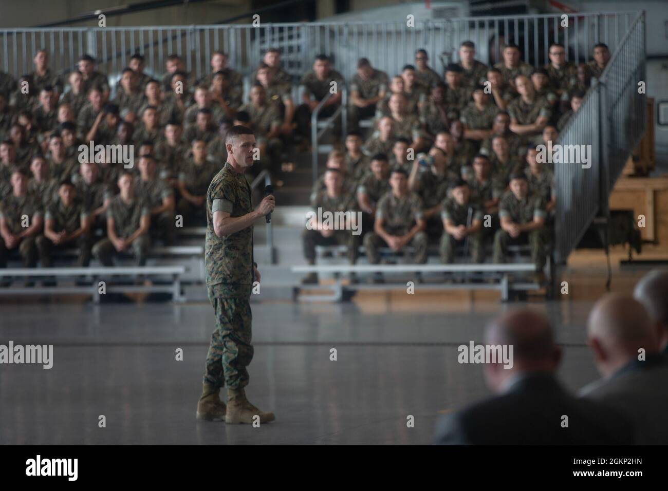U.S. Marine Corps Lt. Col. William M. Powell, oncoming commanding ...