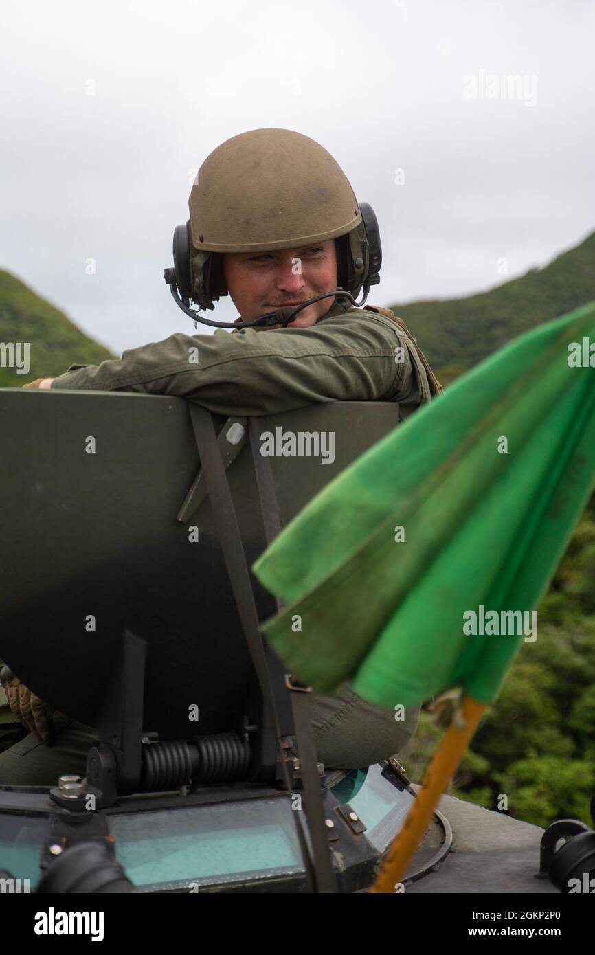 U.S. Marine Corps Sgt. Austyn Coleman, an assault amphibian crewman ...