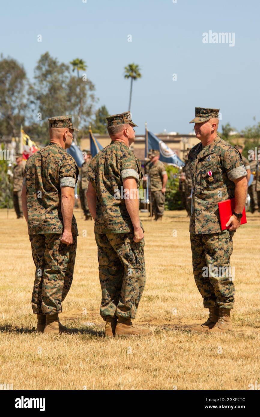 U.S. Marine Corps Lt. Col. Kurt M. Gall, outgoing commanding officer of ...