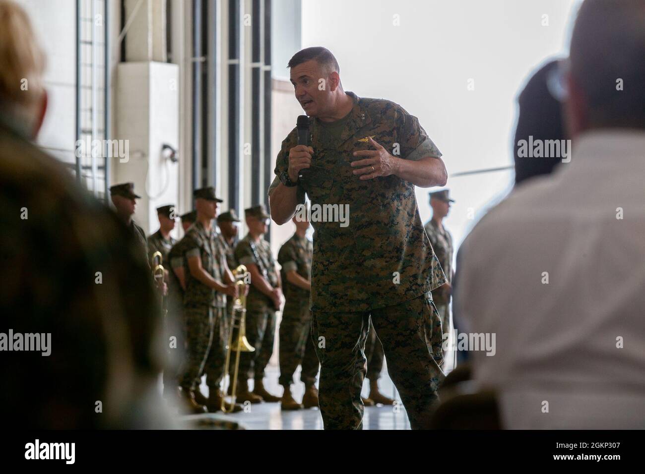U.S. Marine Corps Maj. Gen. Michael S. Cederholm gives his remarks ...
