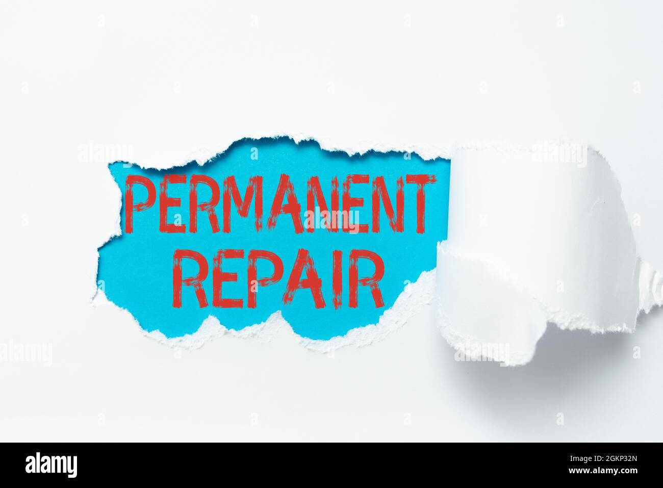 Writing displaying text Permanent Repair. Concept meaning A repair of ...