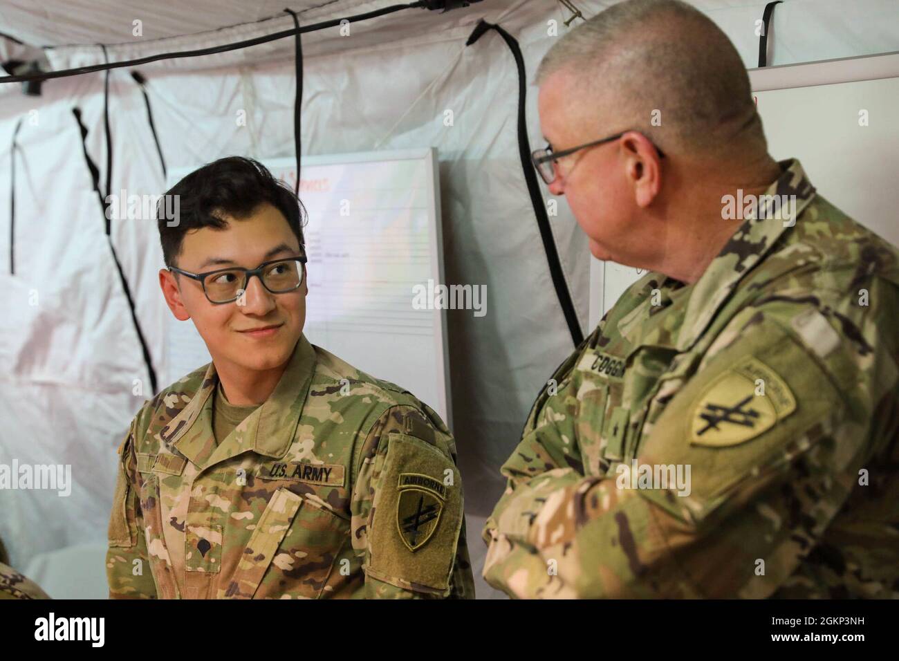 U.S. Army Reserve Spc. Tien Q Le, civil affairs specialist, 450th Civil ...