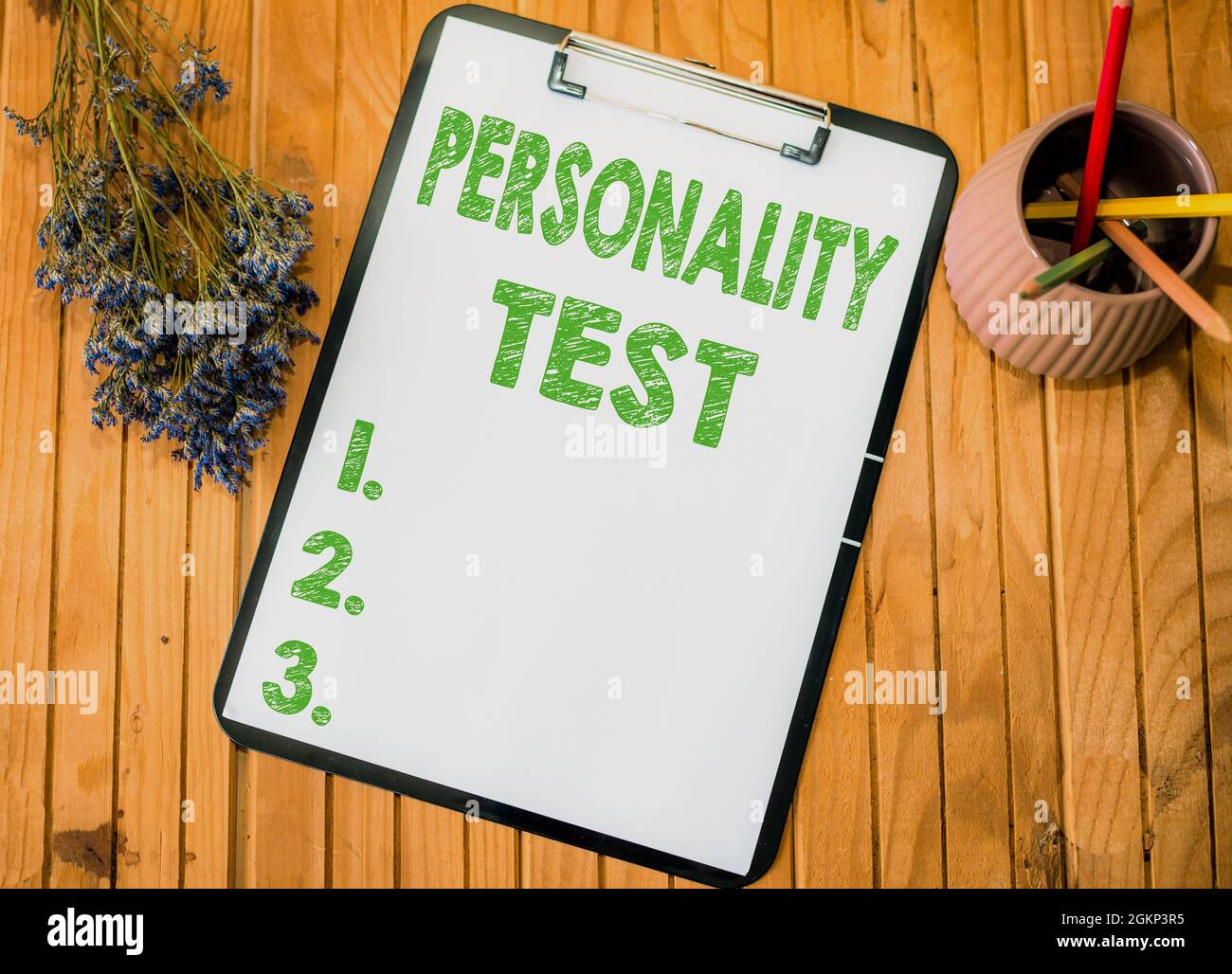 Hand writing sign Personality Test. Business showcase A method of ...