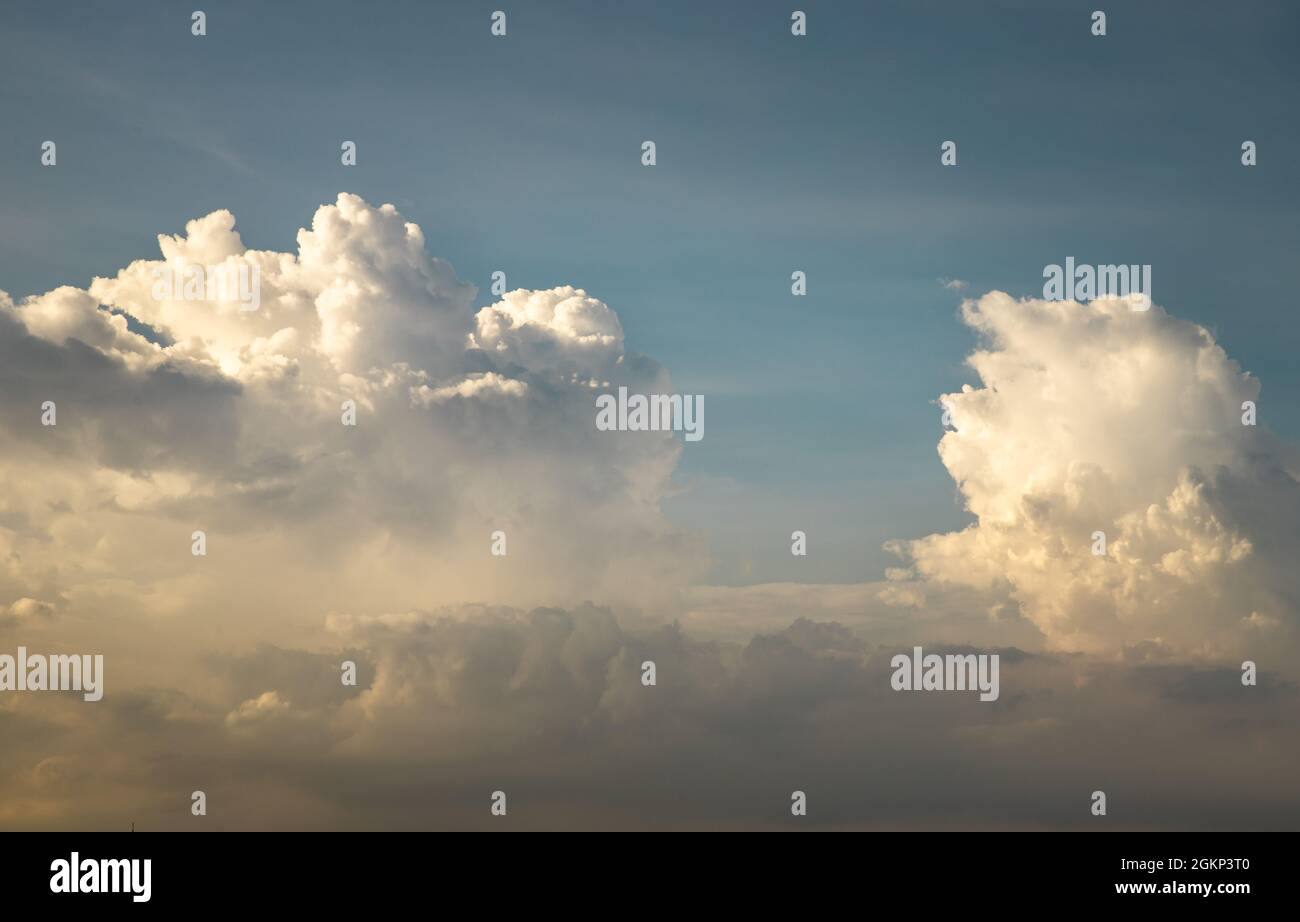 Beautiful sky with clouds background. The softness of the clouds and ...