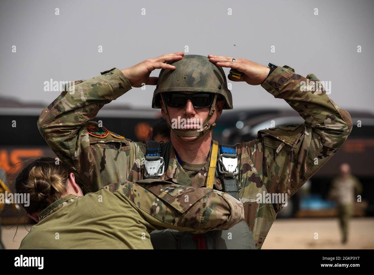 A U.S. Army Jumpmaster assigned to the 19th Special Forces Group ...