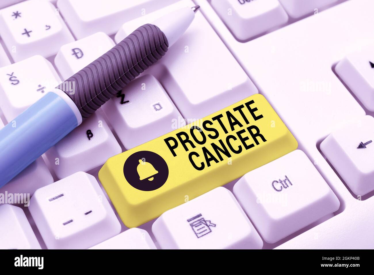 Text caption presenting Prostate Cancer. Word Written on cancer ...