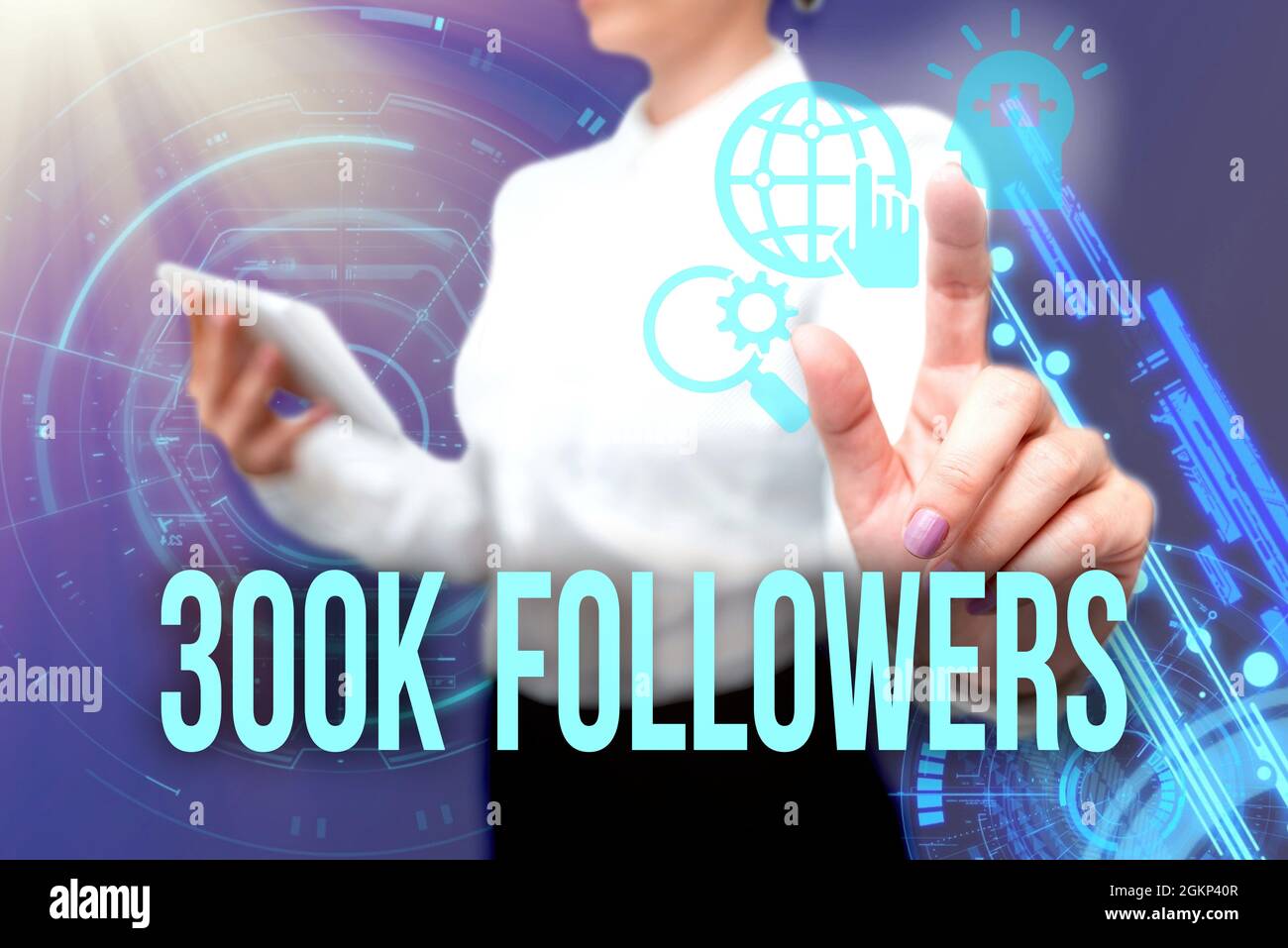 Conceptual display 300K Followers. Business concept number of ... Conceptual display 300K Followers. Business concept number of ...
