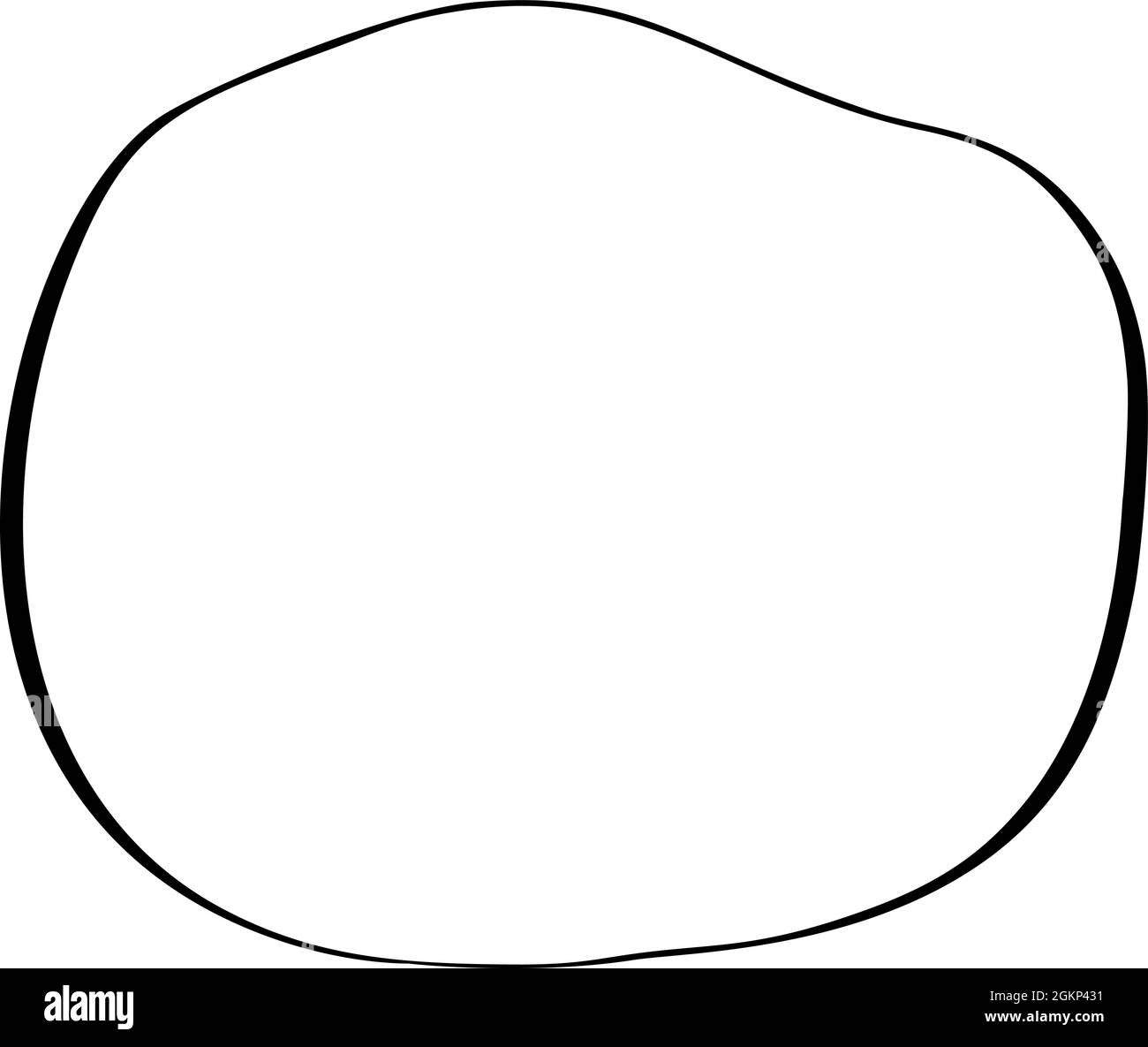 doodle Hand Drawn Scribble Circle art line frame. Vector scandinavian ...