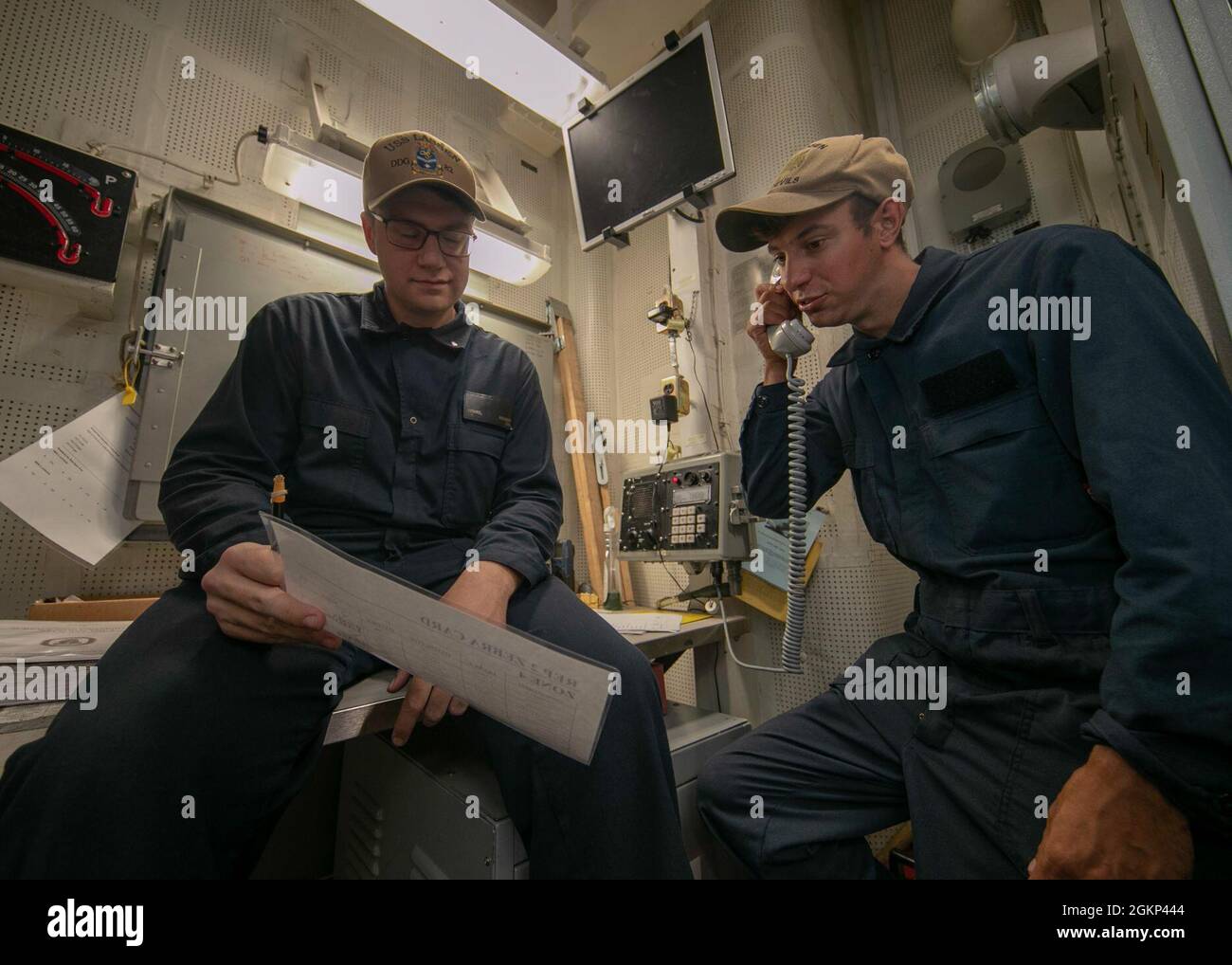 Lt. j.g. Michael Aschoff, left, from Callaton, Tennessee, assigned to ...