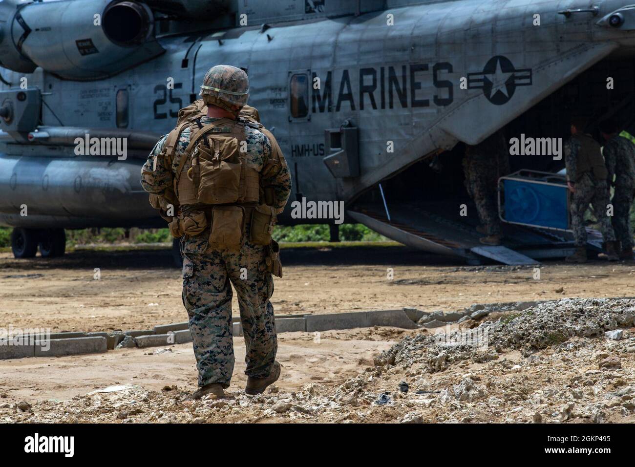 U.S. Marine Corps Staff Sgt. David Piper, a construction foreman with ...
