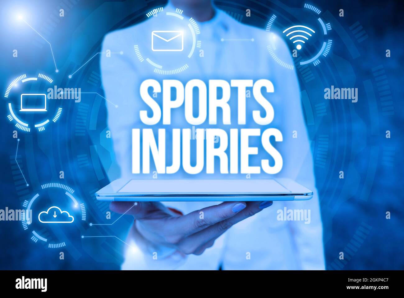 Text sign showing Sports Injuries. Business approach kinds of injury ...