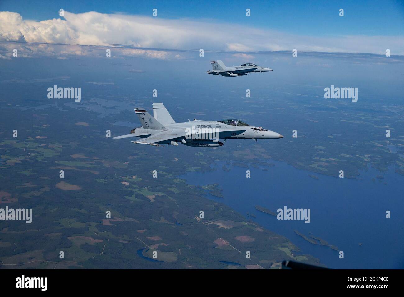 U.S. Marines in F/A-18C/D Hornets from Marine Fighter Attack Squadron ...