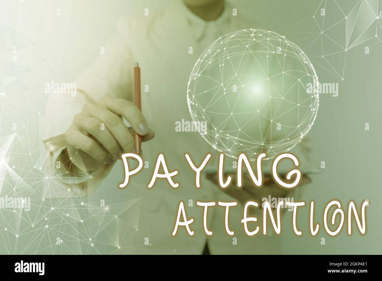 Sign displaying Paying Attention. Business showcase watch or consider ...