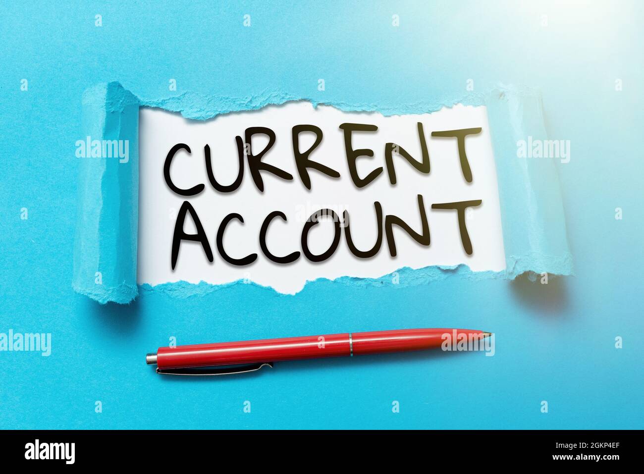 Text showing inspiration Current Account. Word Written on personal bank ...