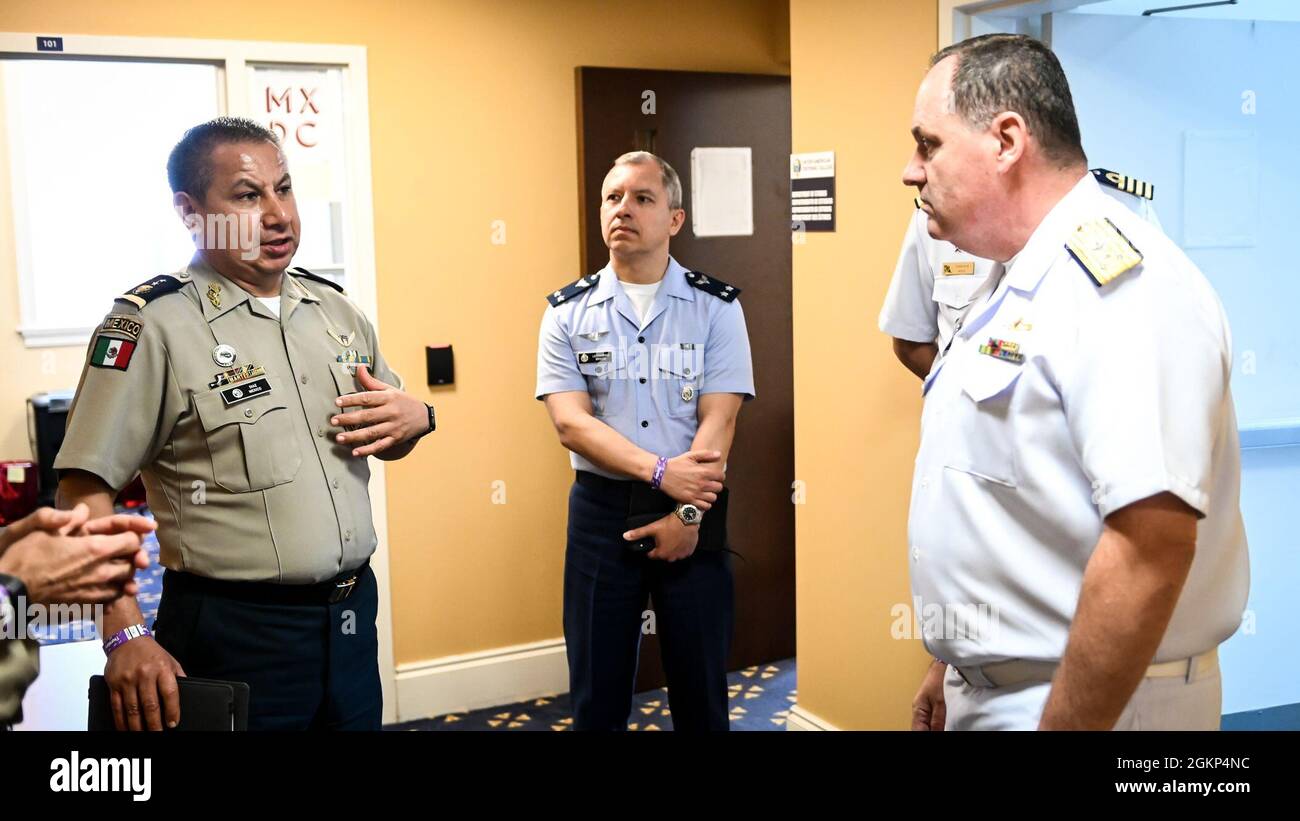 Inter-American Defense College Leadership welcomed Brazilian Navy Vice Admiral Alexandre Rabello ...