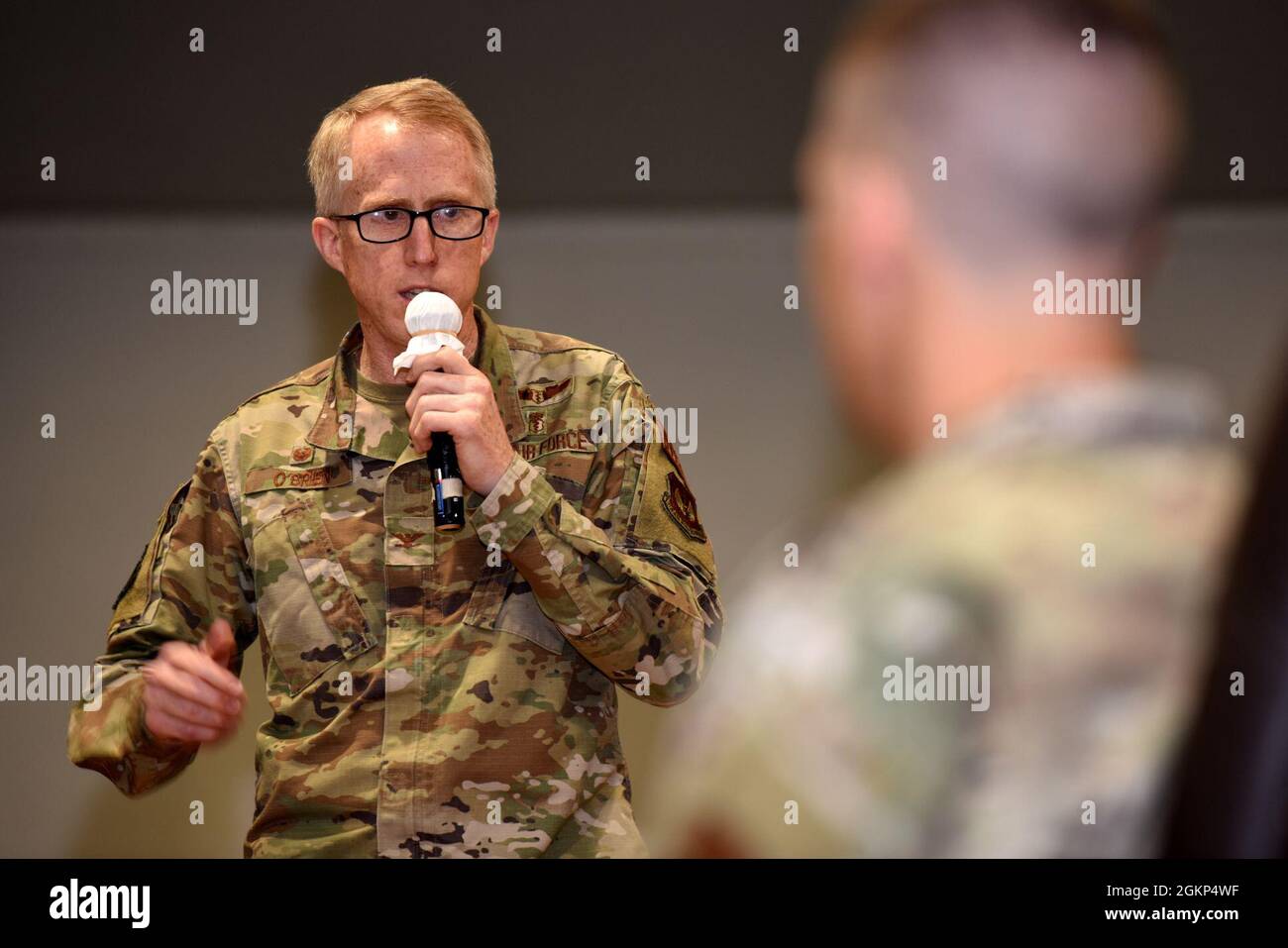 Col. Sean O’Brien, 39th Medical Group commander, delivers remarks ...