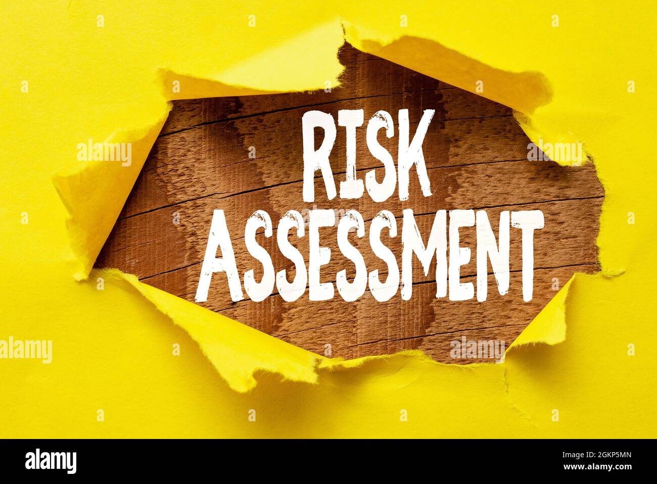 Hand writing sign Risk Assessment. Word Written on estimation of the ...