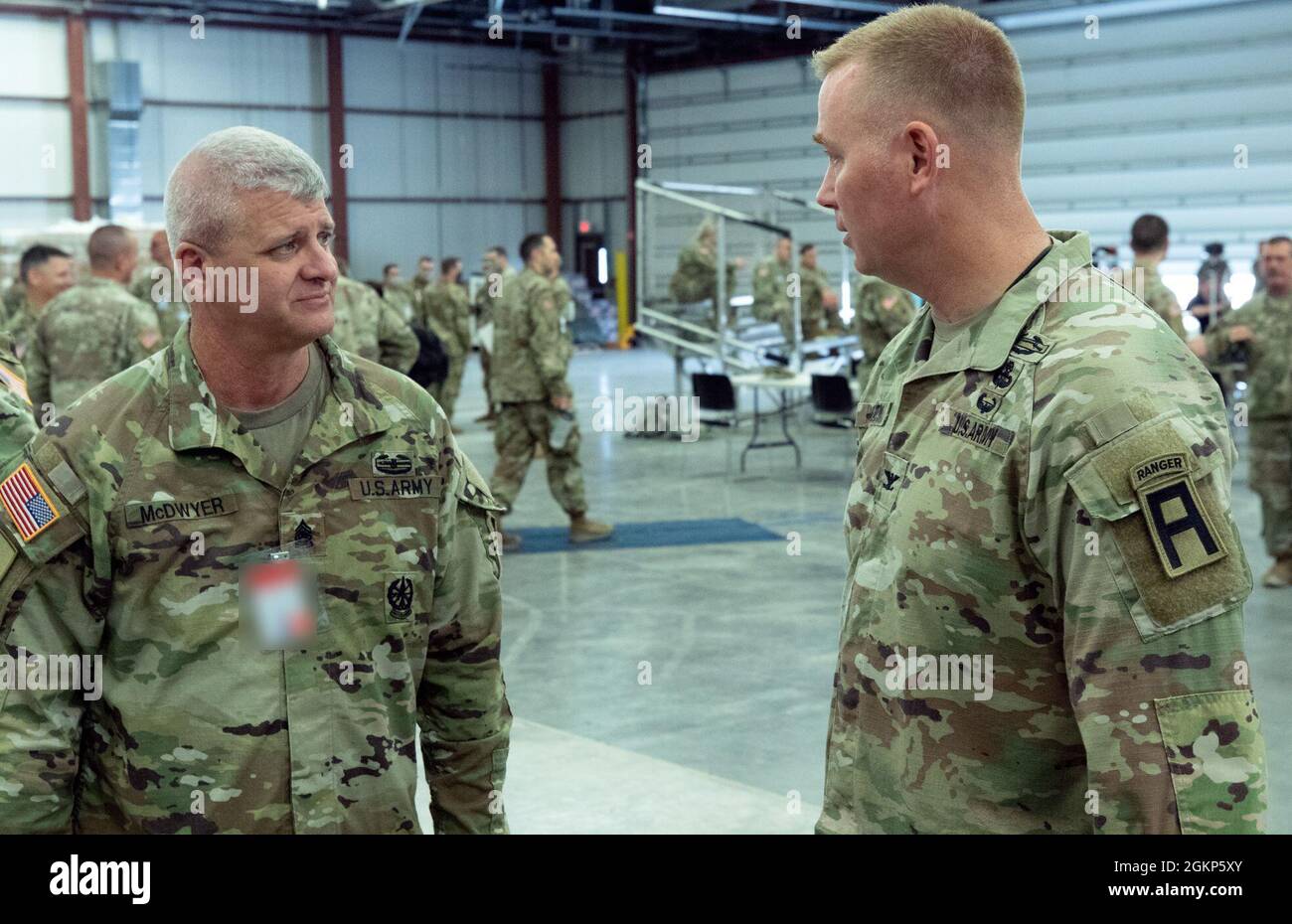 Command Sgt. Maj. John McDwyer (left), First Army senior enlisted ...