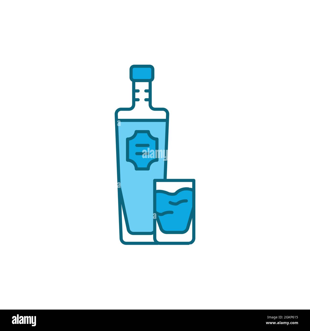 Bottle vodka icon outline style Stock Vector Images - Alamy