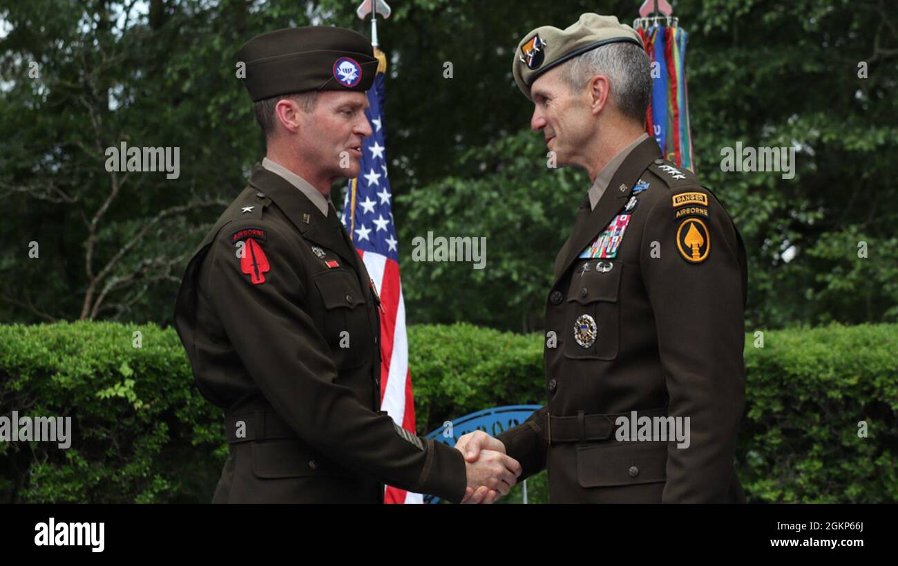 U.S. Army Gen. Richard Clarke, right, commanding general of United ...