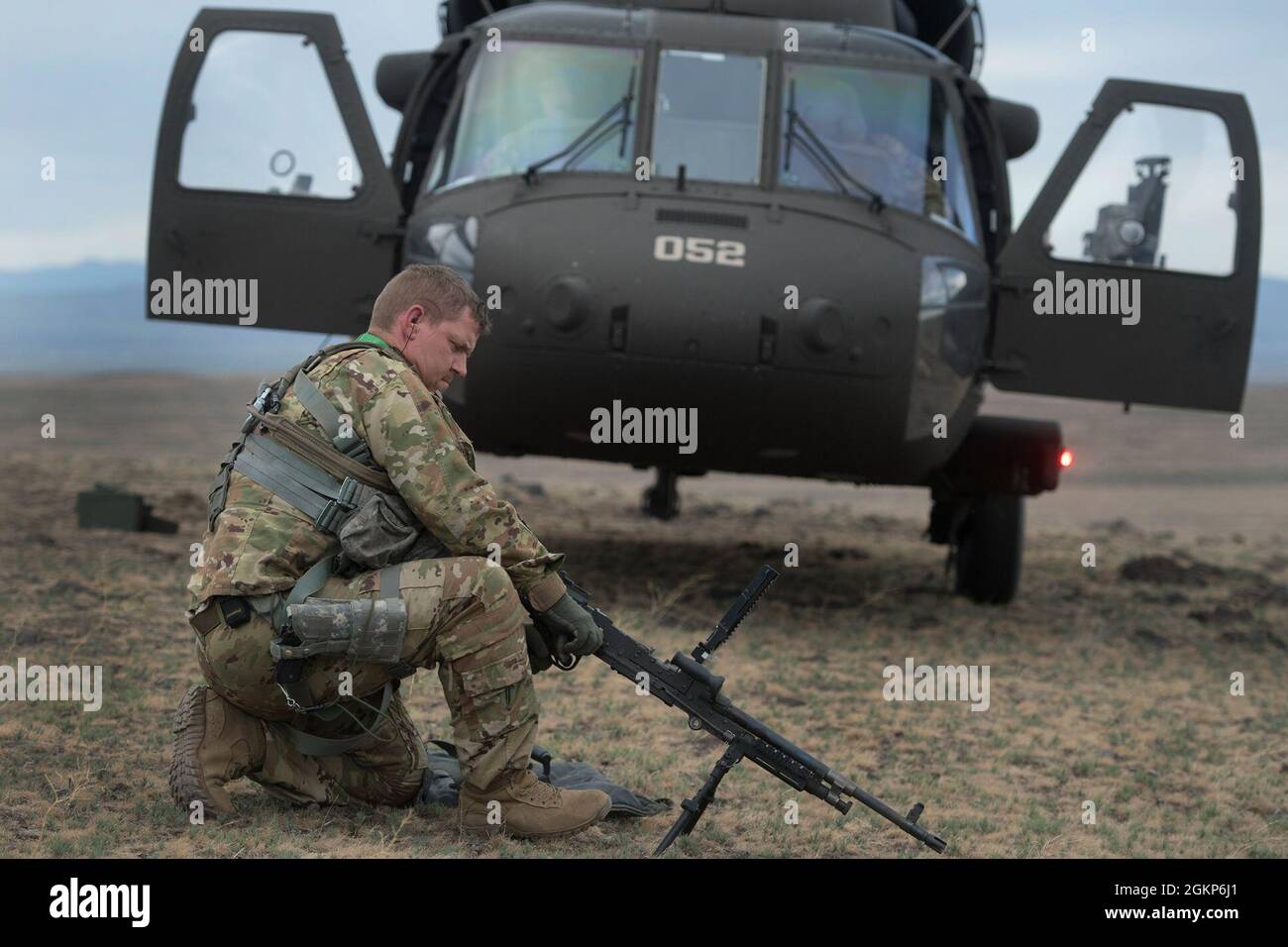 Preapring weapons for evening gunnery. The Idaho Army National Guards ...