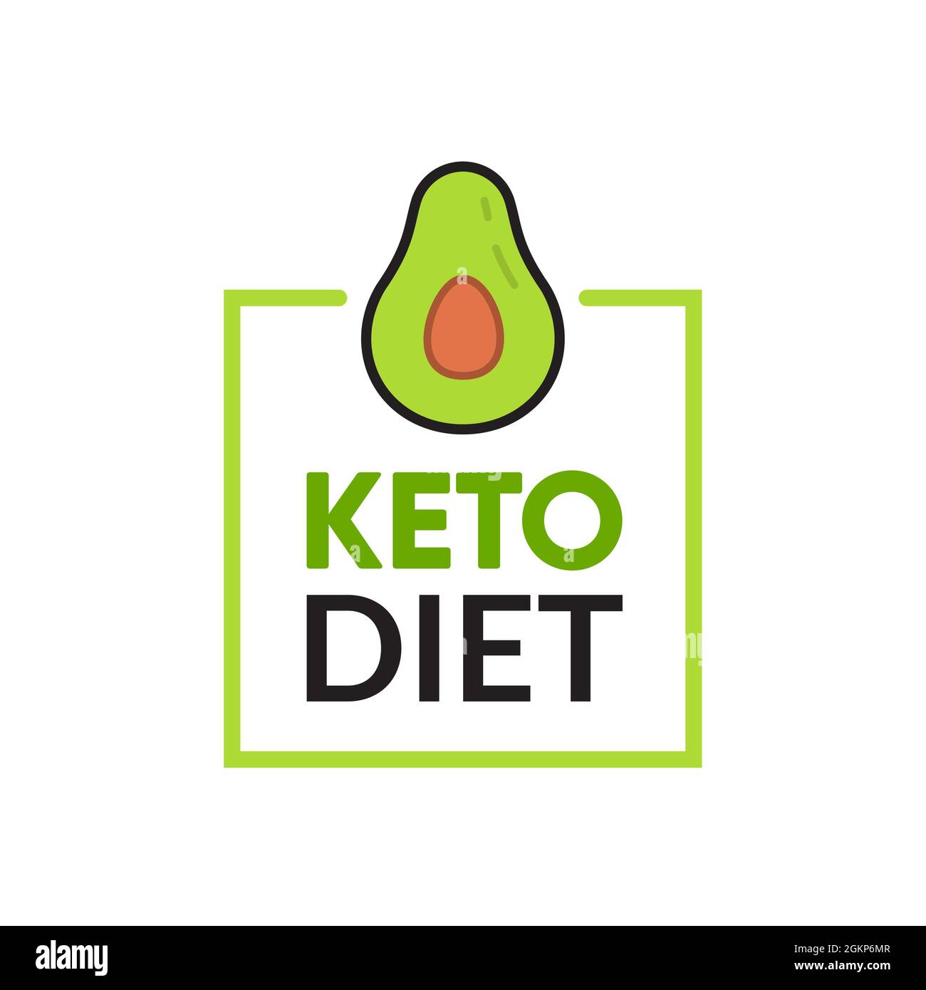 Keto diet icon logo. Ketogenic approved sign vector icon Stock Vector ...