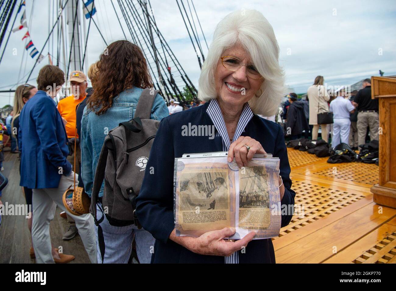 BOSTON (June 11, 2021) Katie Cochran, a Navy veteran and a retired ...
