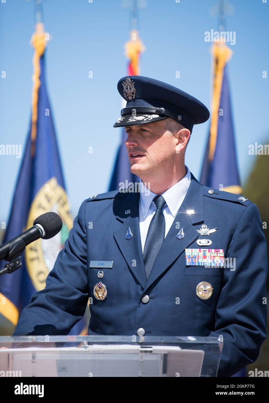 Col. Robert A. Long, Space Launch Delta 30 commander, addresses Team ...