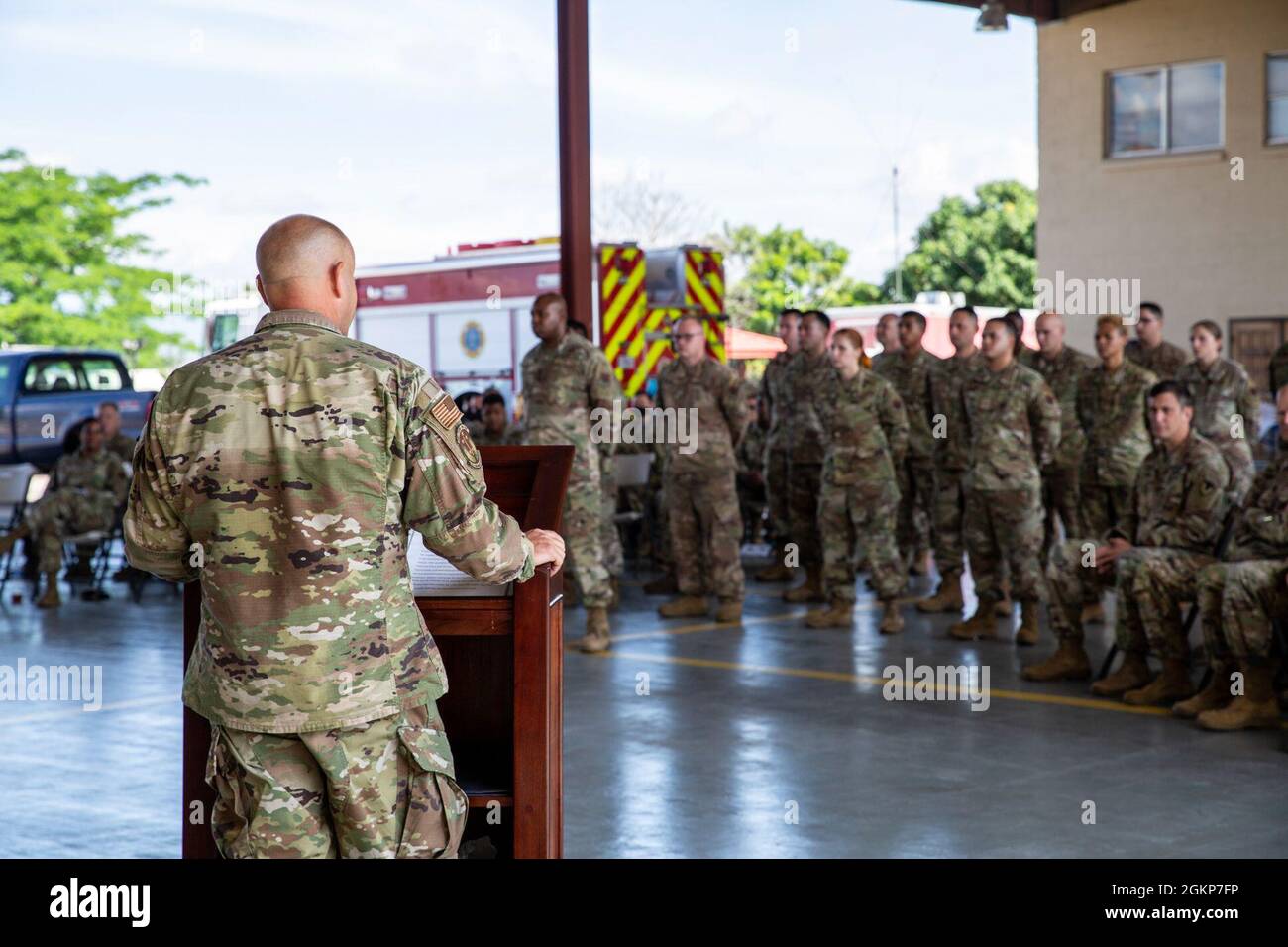 U.S. Air Force Lt. Col. Steven Trueblood, outgoing commander of the ...