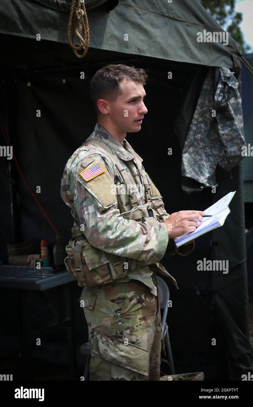 U.S. Army 1st Lt. Kiefer Norris, a Fire Directions Officer for Alpha ...