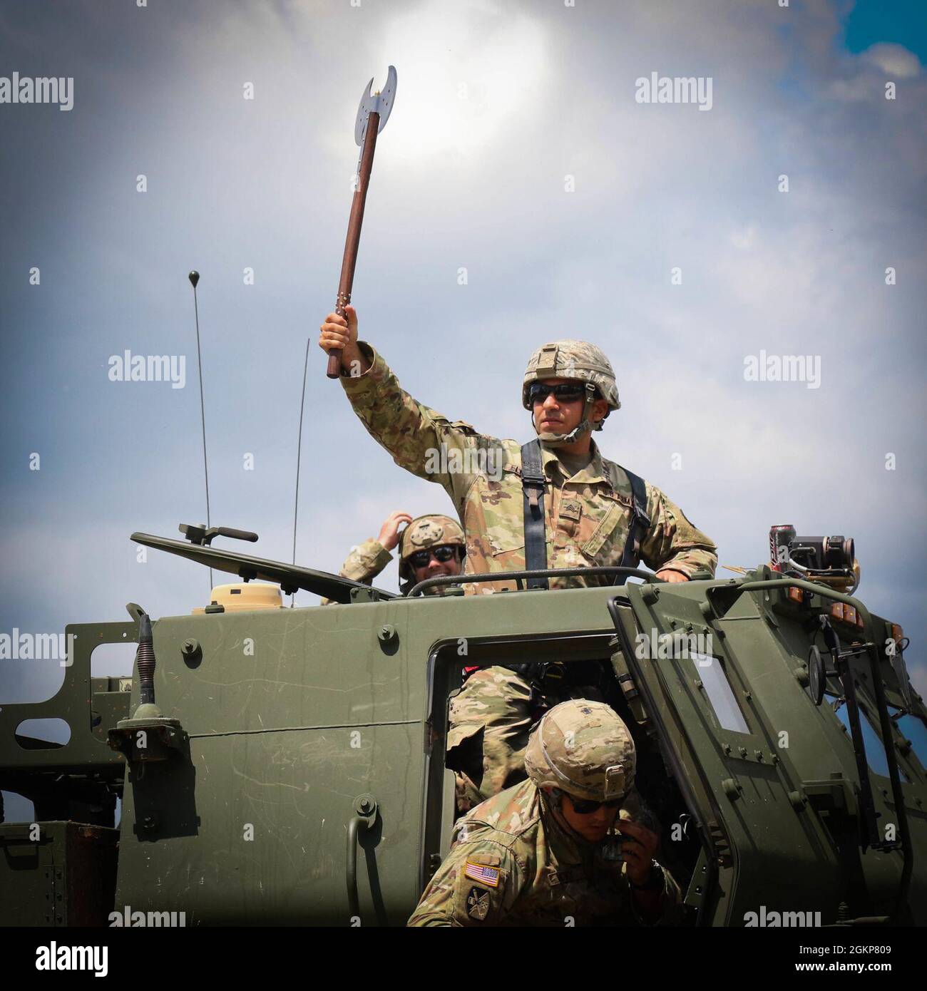 U.S. Army Sgt. Adam Elmiligy, assigned to Alpha Battery, 5th Battalion ...