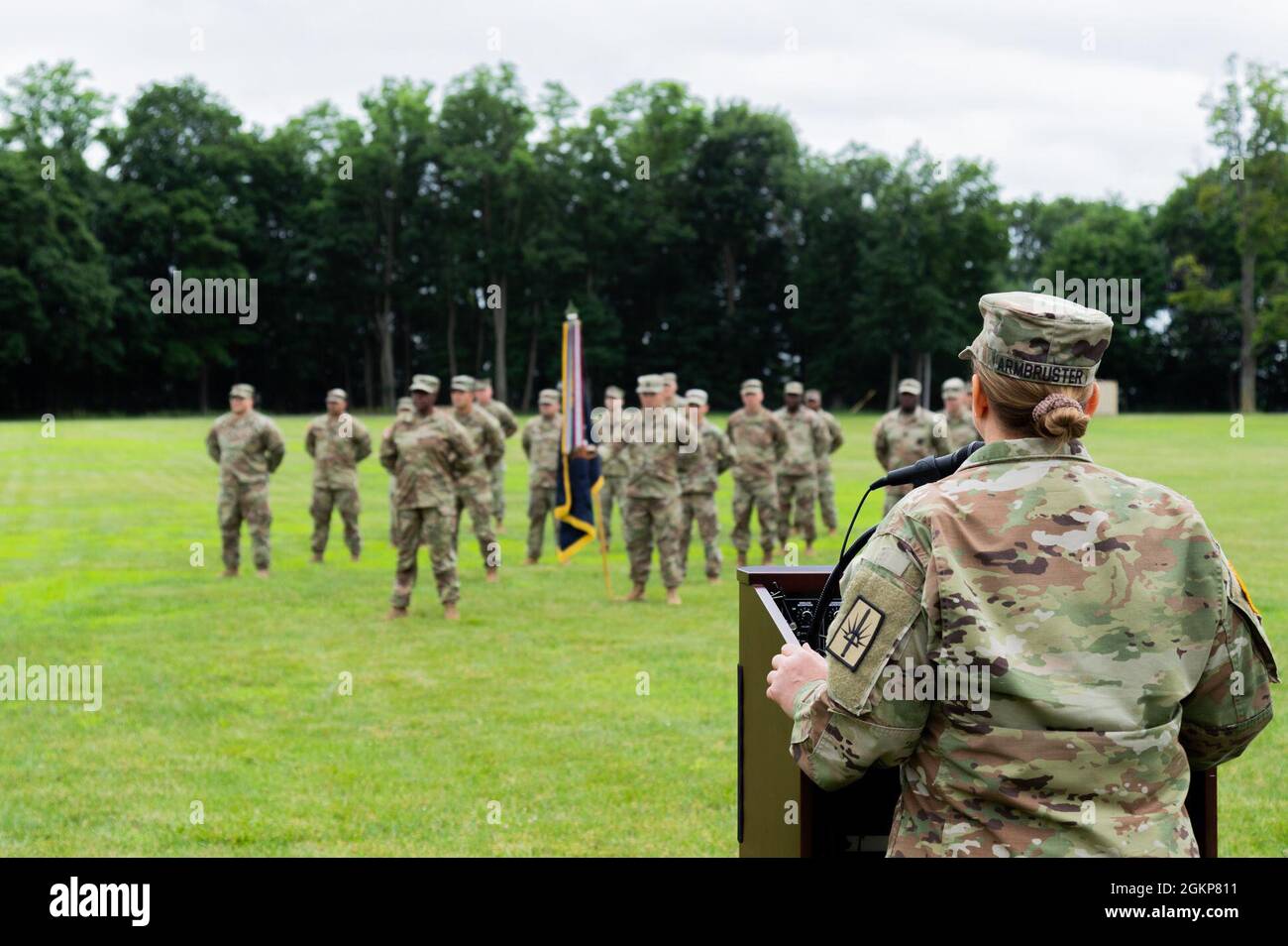 Col. Diane M. Armbruster, the outgoing commander of the 106th Regiment ...