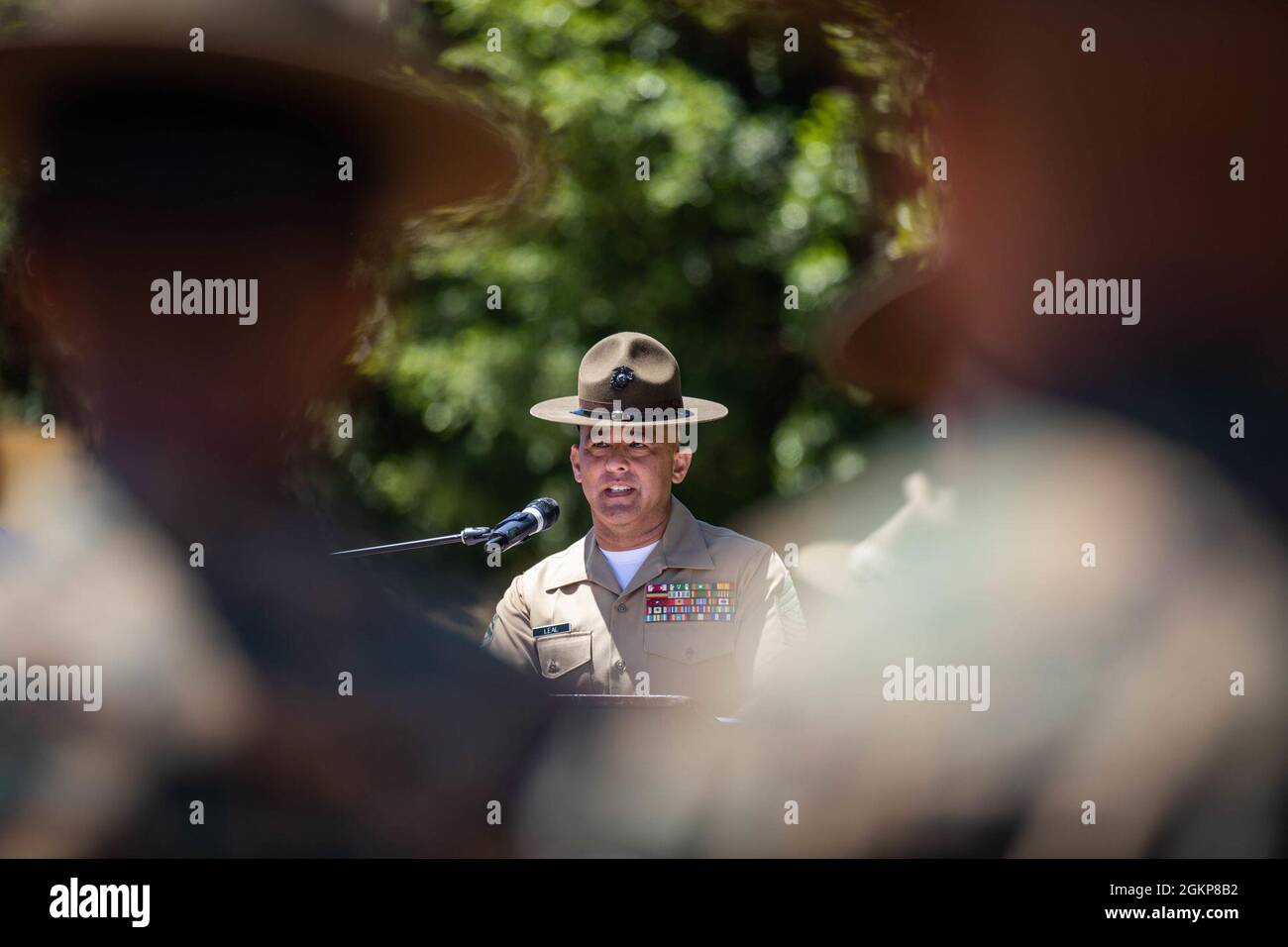 Sergeant Major Abel T. Leal, the Sgtmaj of Marine Corps Recruit Depot ...