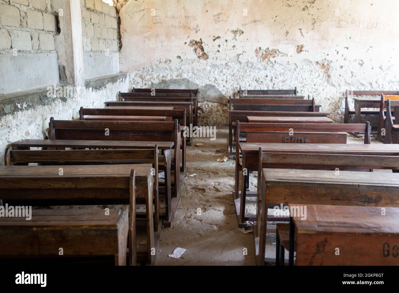 Poor school classroom with no children inside Stock Photo - Alamy