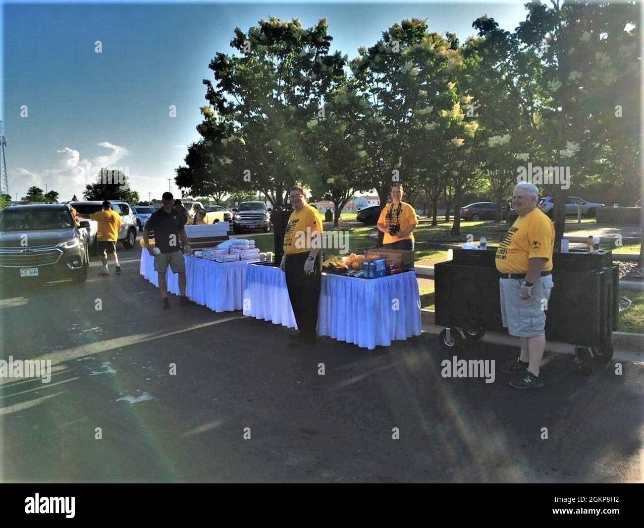 Fort McCoy community members stop at McCoy’s Community Center for a ...