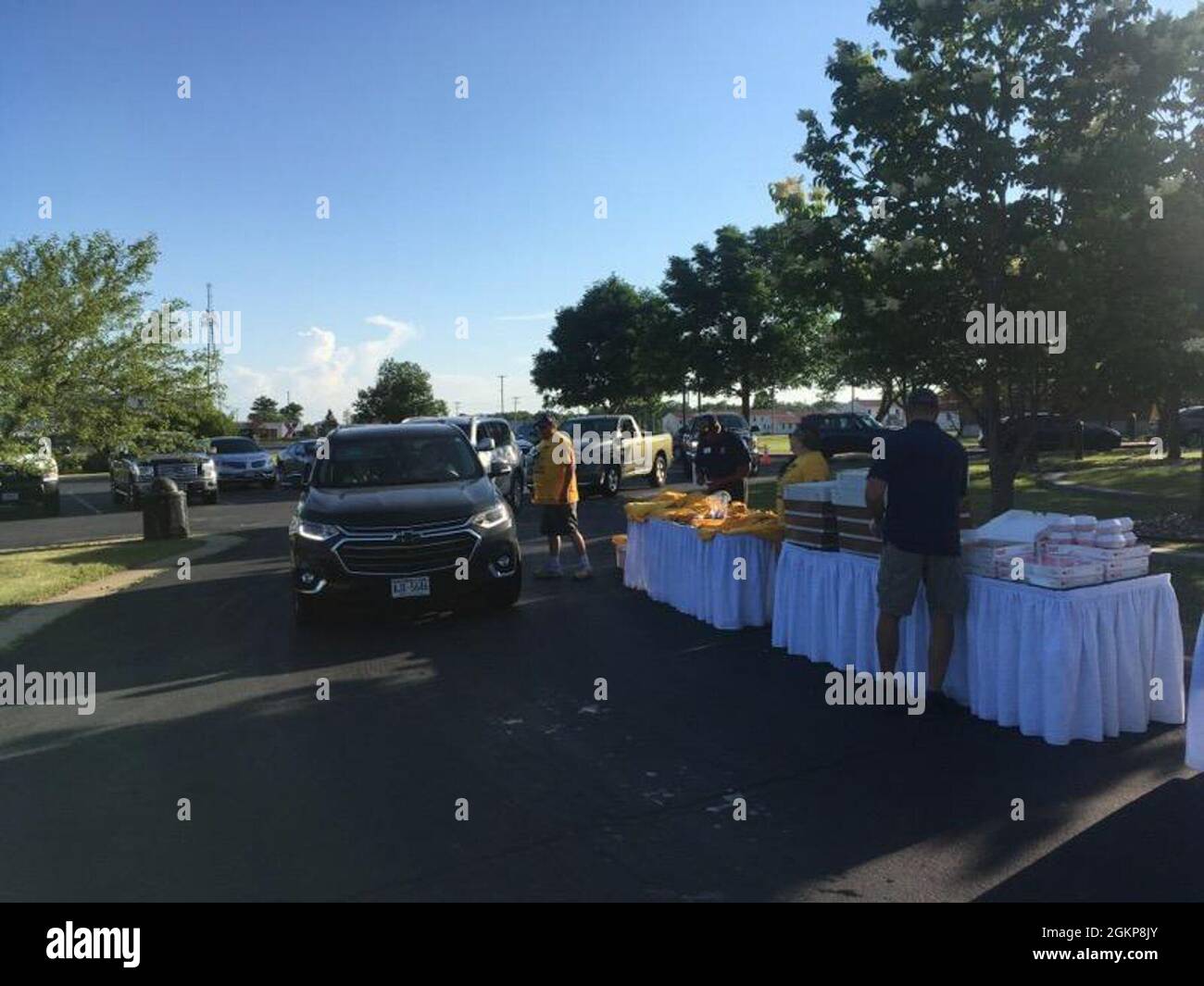Fort McCoy community members stop at McCoy’s Community Center for a ...