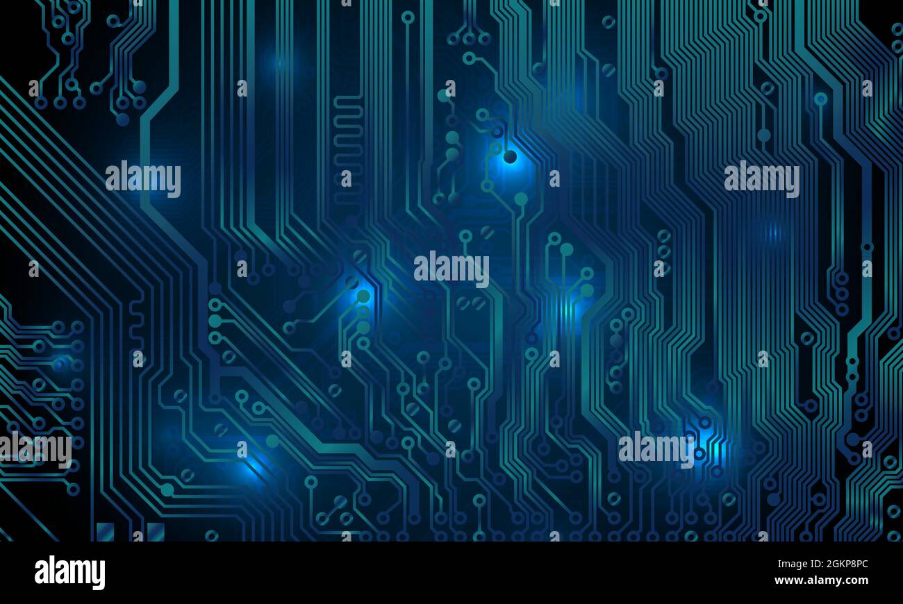 Circuit board background. Technological concept design, light ...