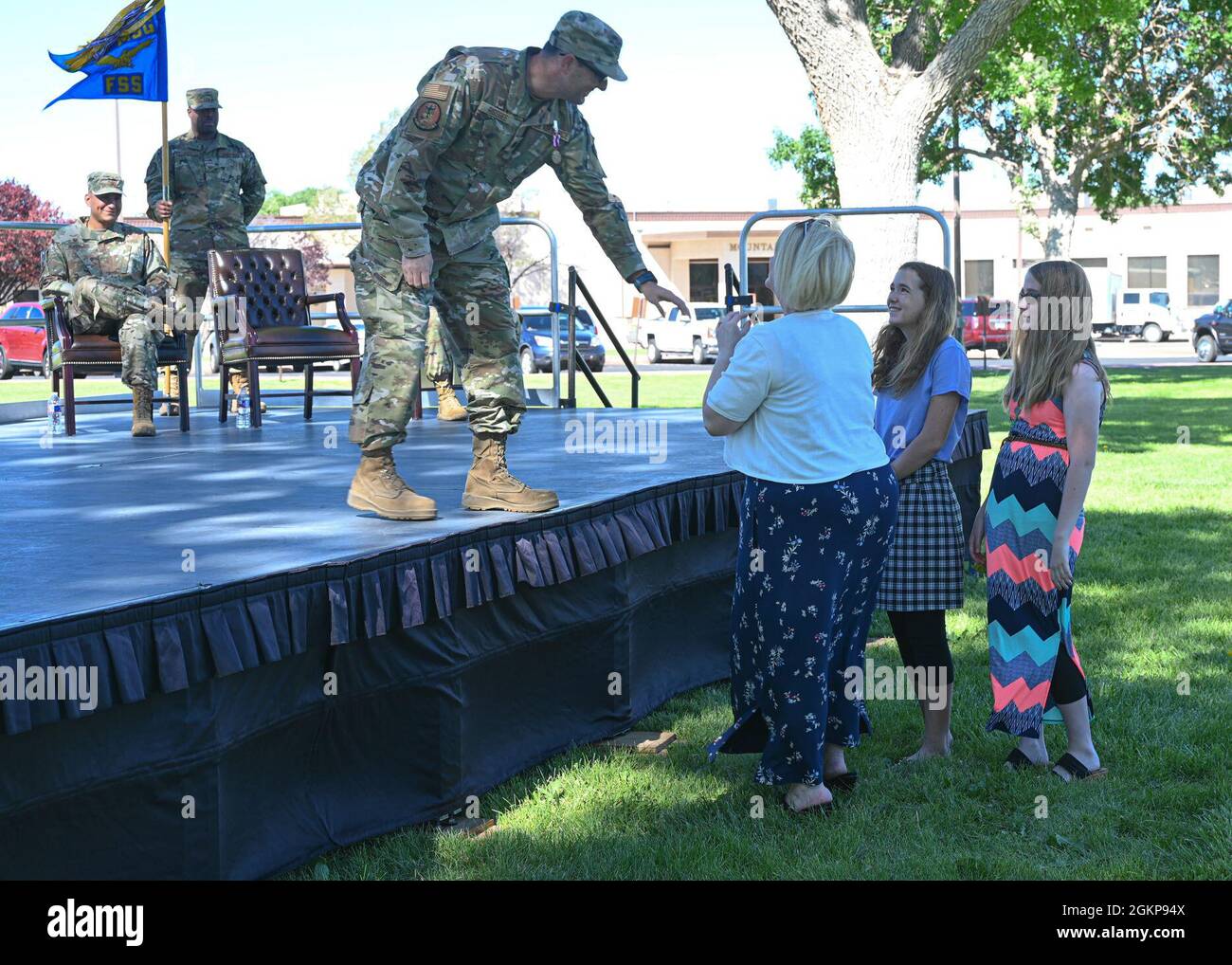 U.S. Air Force Lt. Col. Daniel Rigsbee, outgoing 377th Force Support ...