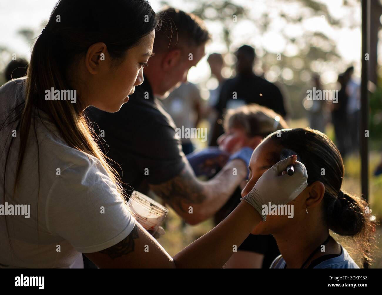 The 96th Medical Group’s Moulage Team create realistic wounds and ...