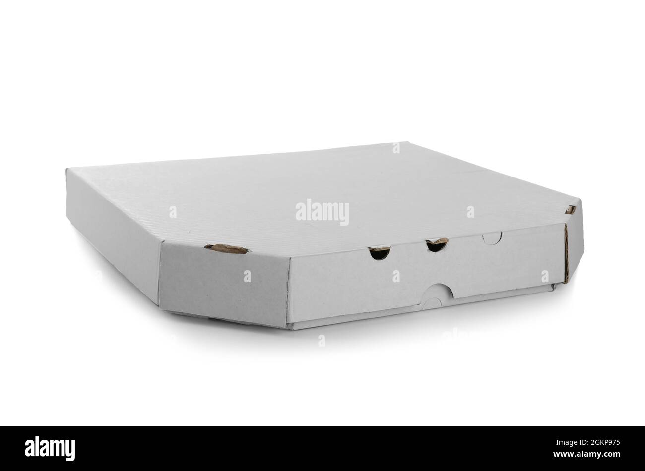 Pizza box on white background Stock Photo - Alamy