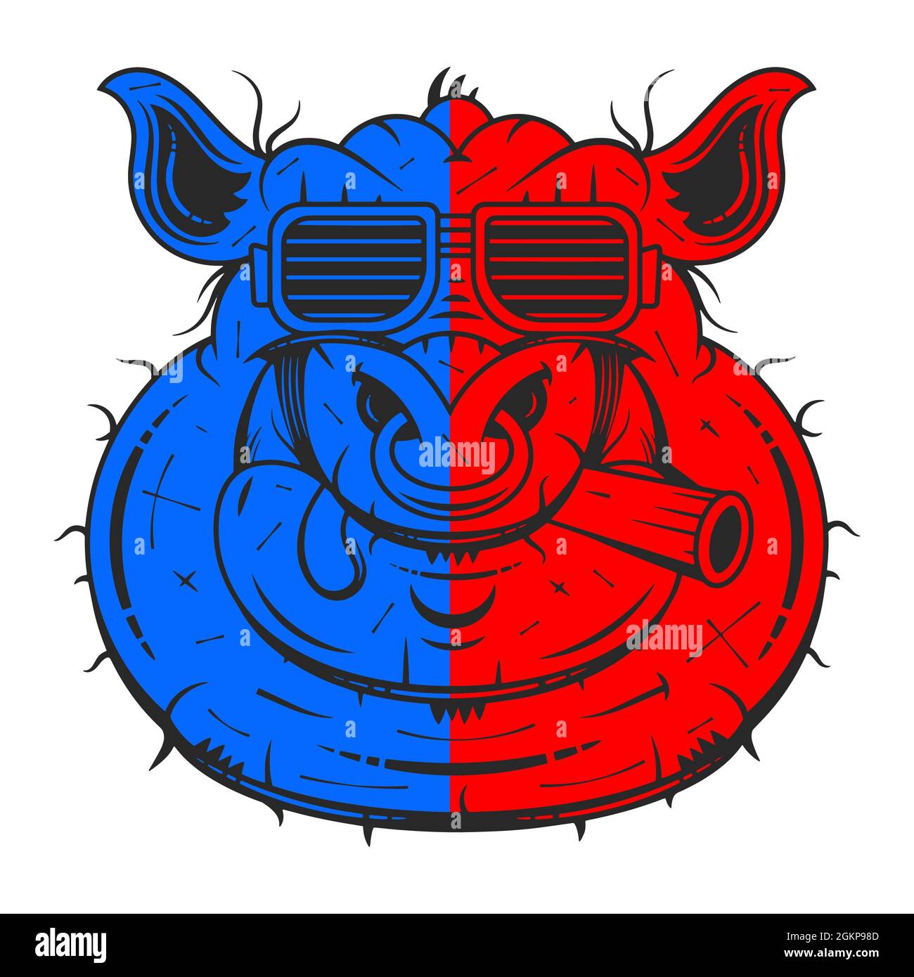 Cute little pigs vector Cut Out Stock Images & Pictures - Alamy